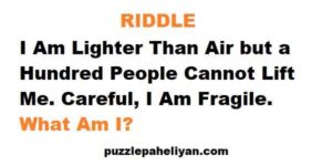 I Am Lighter Than Air Riddle Answer - Puzzle Paheliyan