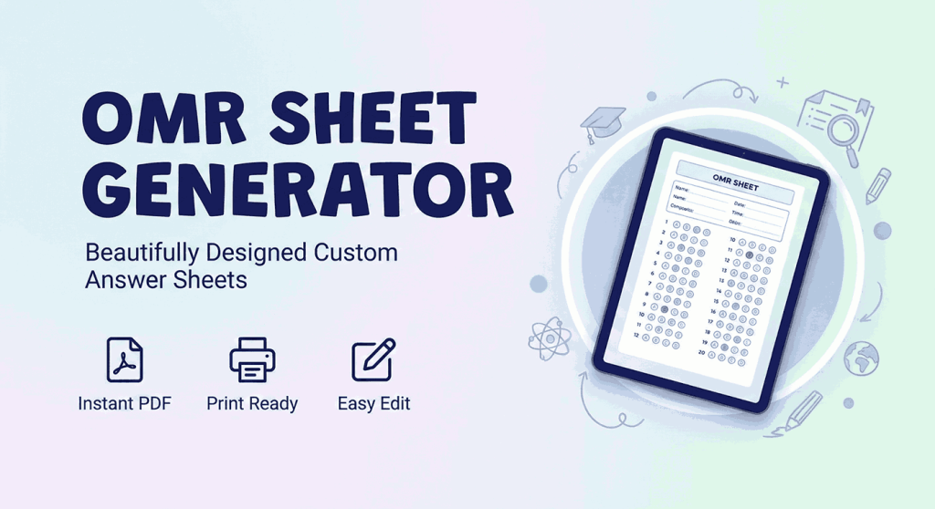Free OMR Sheet Generator | Download Printable PDF Practice Sheets ...